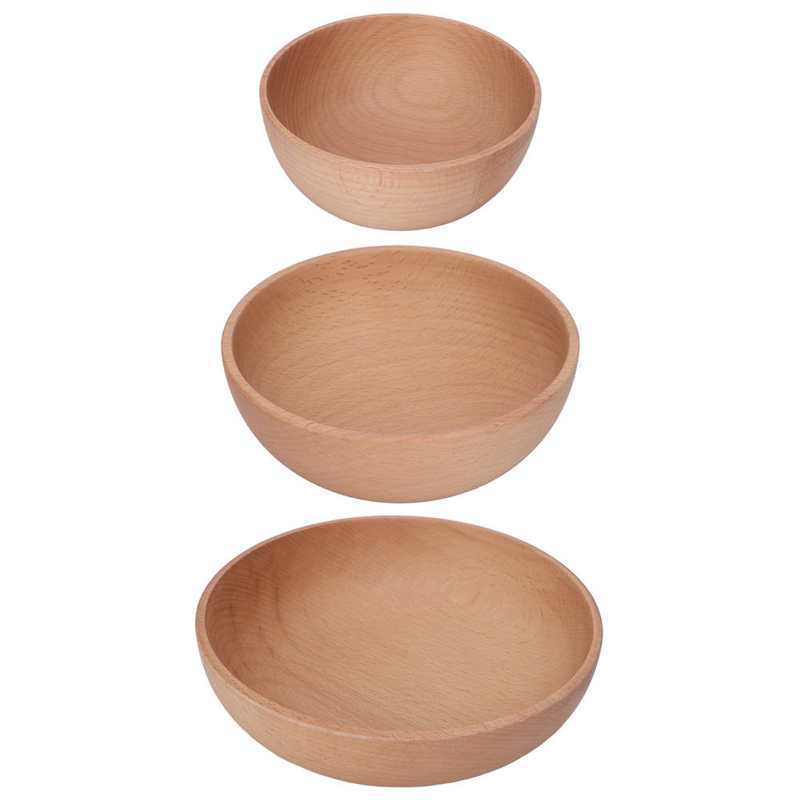 Round Wooden Bowl Ligneous Crafts Serving Bowl Ser... – Grandado