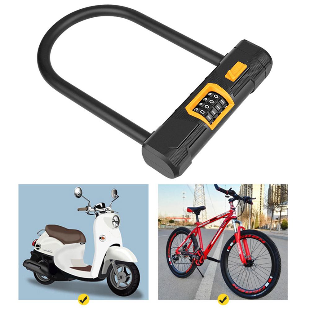 U-shaped coded lock bicycle lock 4 Digit Number Co... – Vicedeal