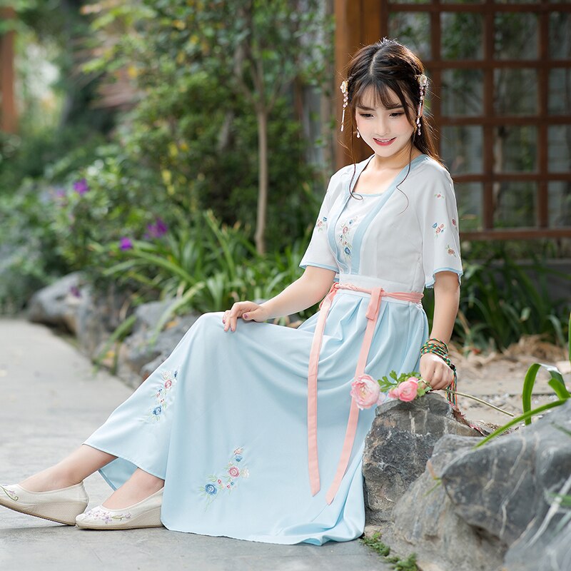 Hanfu Traditional Folk Dance Dress Women Han Dyna... – Grandado