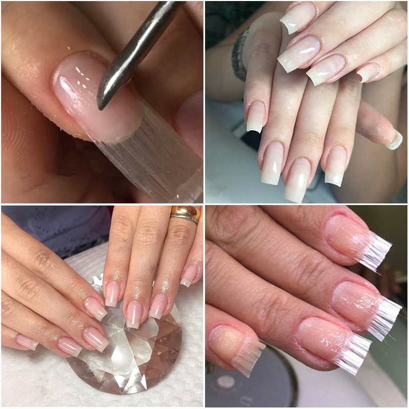 10 Stks/pak Mode Nail Form Glasvezel Nagels Acryl ... – Grandado