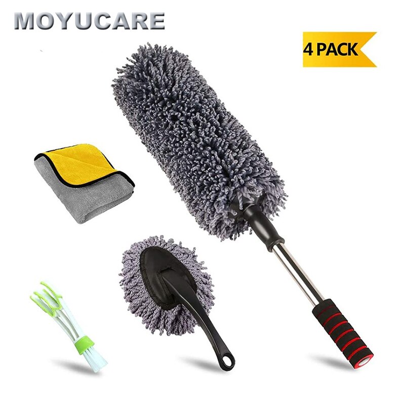 4 Stuks Auto Stofdoek Microfiber Reinigingsborstel... – Grandado