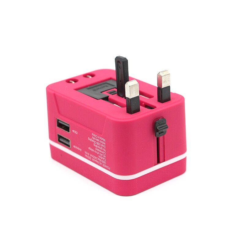 International Travel Adapter Red Blue Electric Plu... – Vicedeal