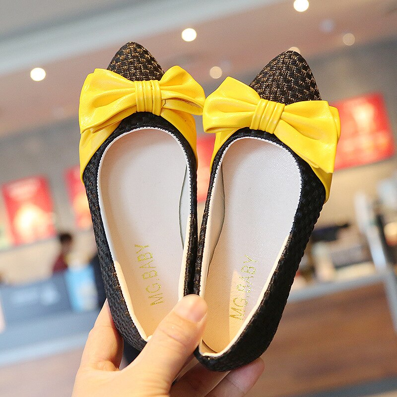 Children Leather Shoes for Girls Kids Loafers Bow-... – Grandado