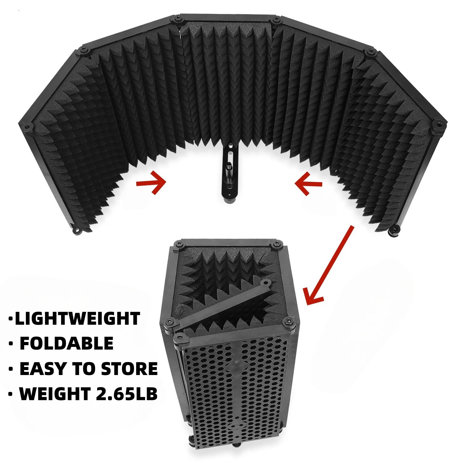 Miwayer Adjustable 3/5 Panel Microphone Isolation ... – Grandado