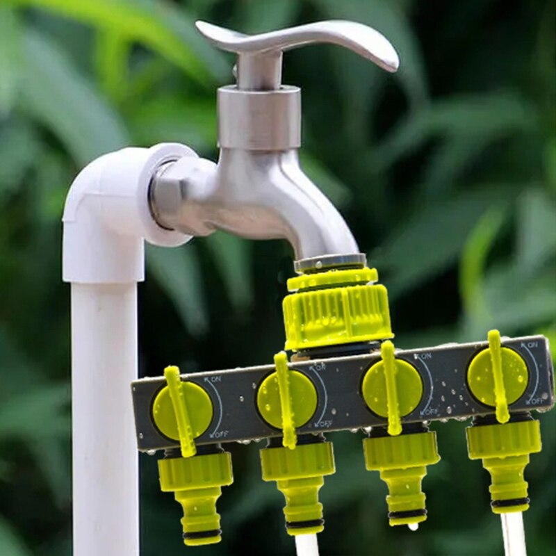 1 Piece Garden Irrigation 4-way Tap Hose Splitter ... – Grandado