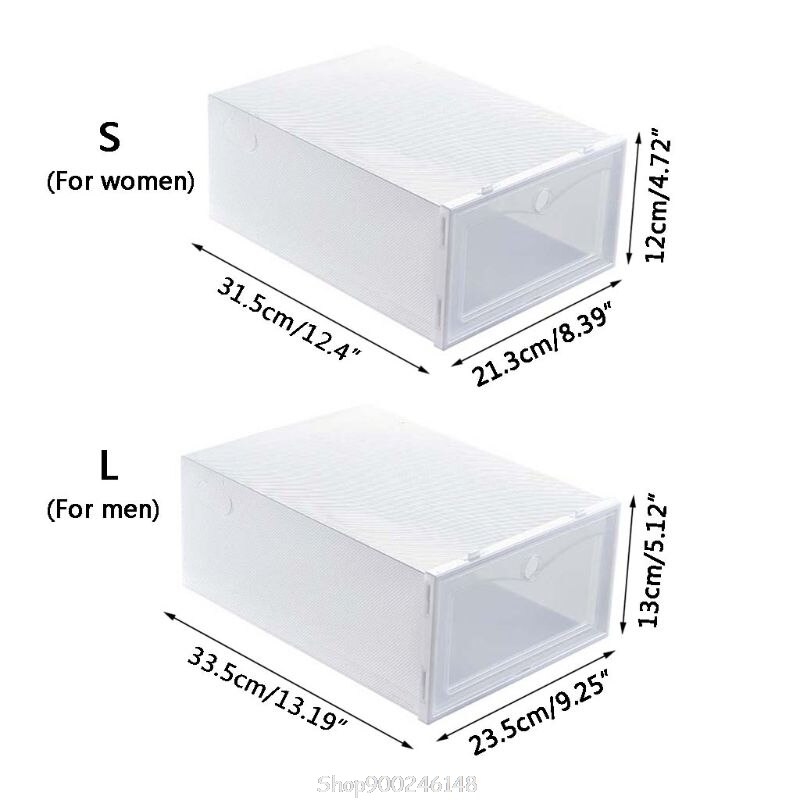 6Pcs Plastic Shoe Box Stackable Foldable Shoe Orga... – Vicedeal