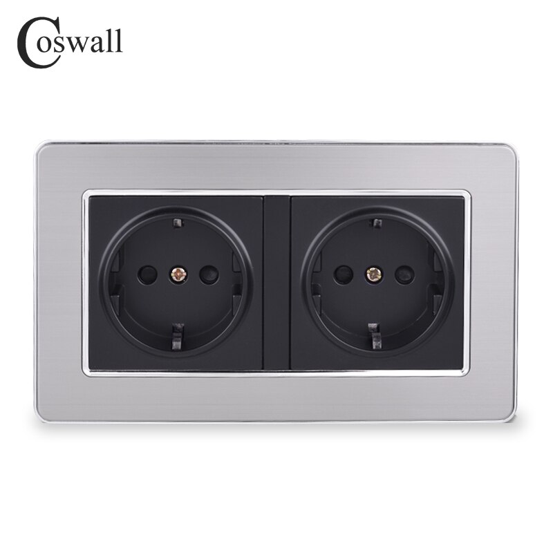 COSWALL 16A Double EU Standard Wall Socket Luxury ... – Vicedeal