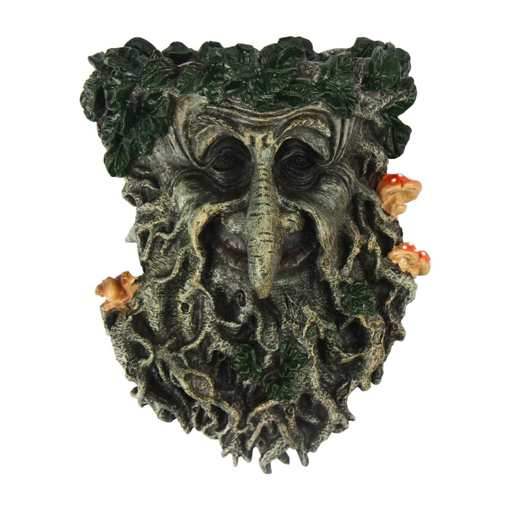 Resin Statue Tree Smiling Face Sculpture For Outdo... – Grandado