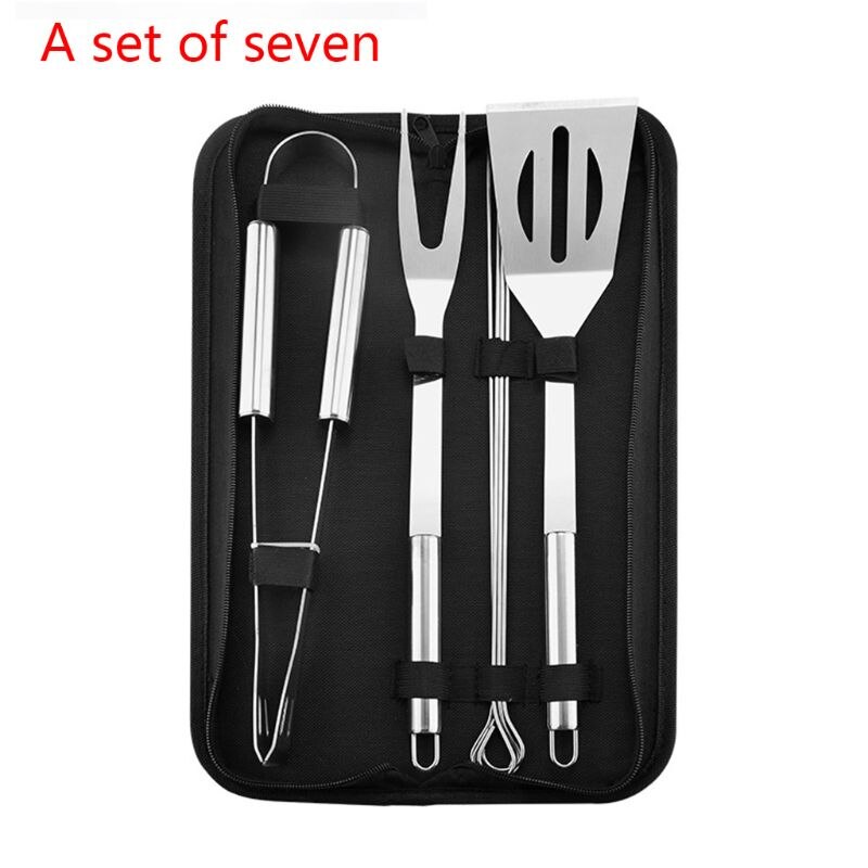 7Pcs/set BBQ Grill Tool Set Outdoor Household Stai... – Grandado