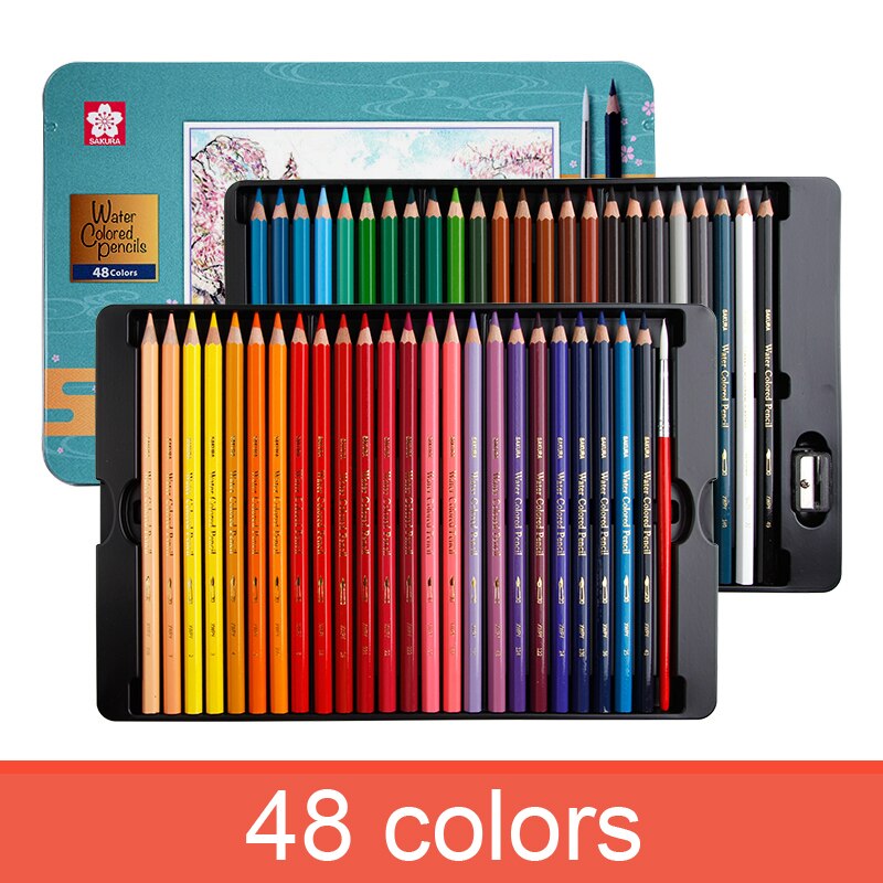 Japan Sakura 24/36/48 color water-soluble color pe... – Vicedeal