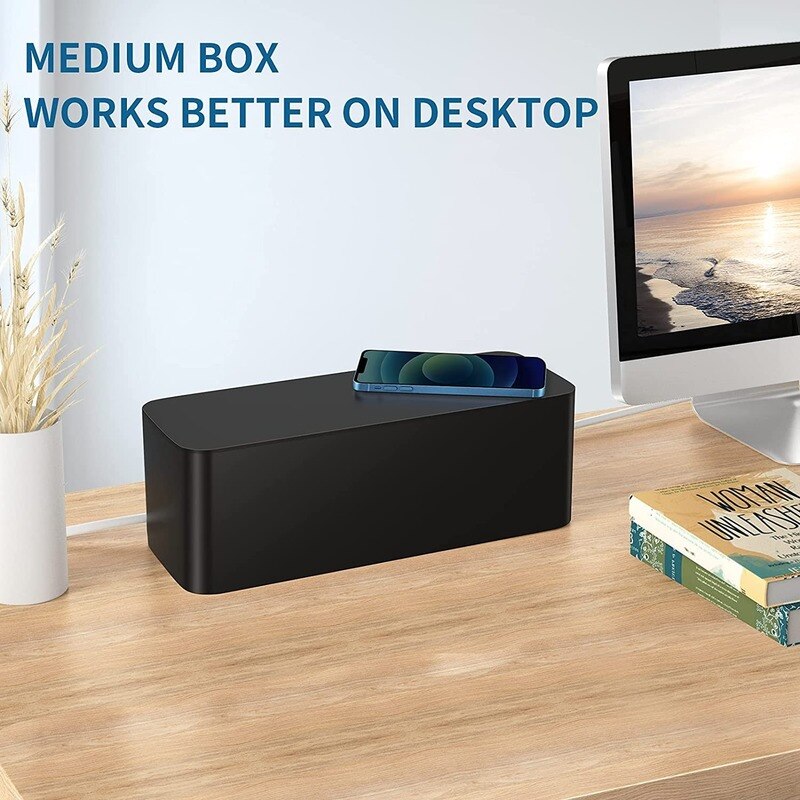 Cable Management Box Cable Organizer Box Cord Hide... – Vicedeal