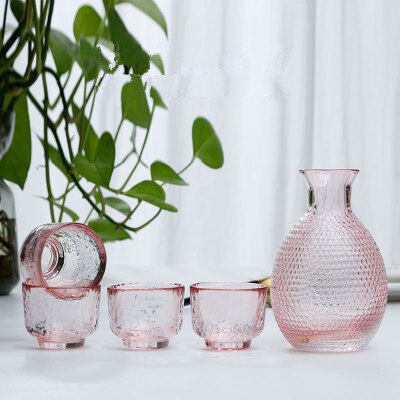 Apansk stil hamrad rosa sake set vinglas kristall ... – Vicedeal
