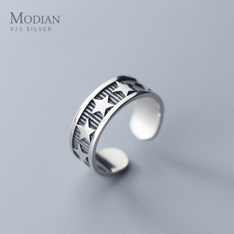 Modian Hight 925 Sterling Silver Vintage Cute Star... – Grandado