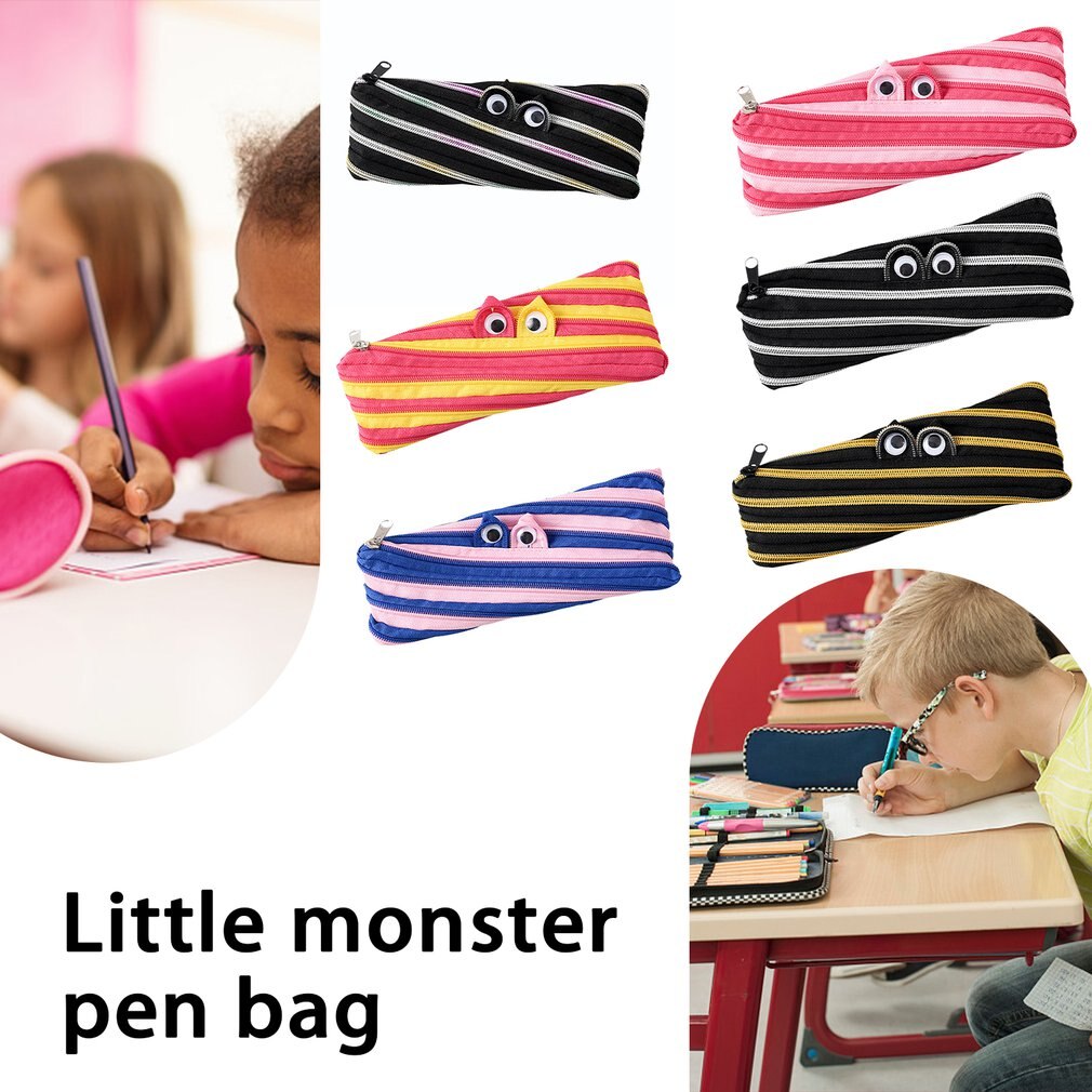 Zipper Little Monster Pencil Case Personality Stat... – Vicedeal