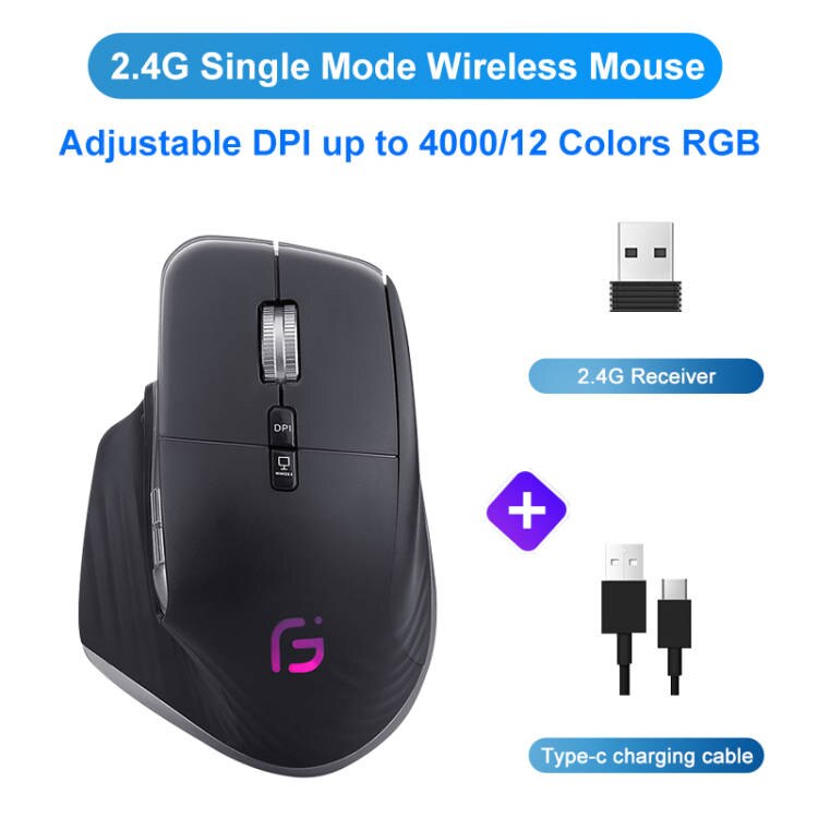 Wireless Mouse Bluetooth RGB Rechargeable Mouse US... – Grandado