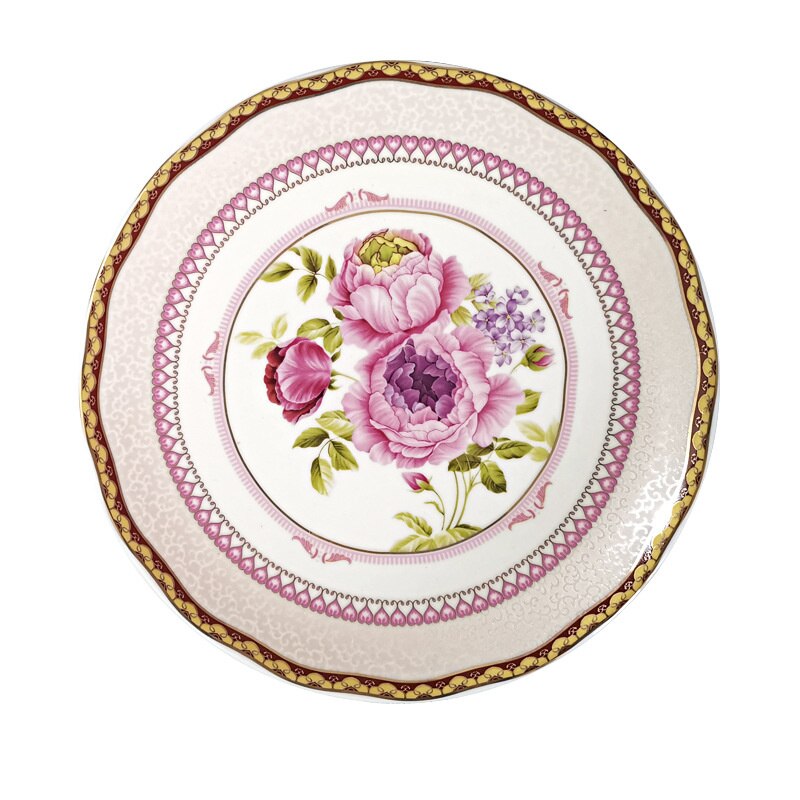 8 Inch Ceramic Dinner Plate Household Hand-painted... – Grandado