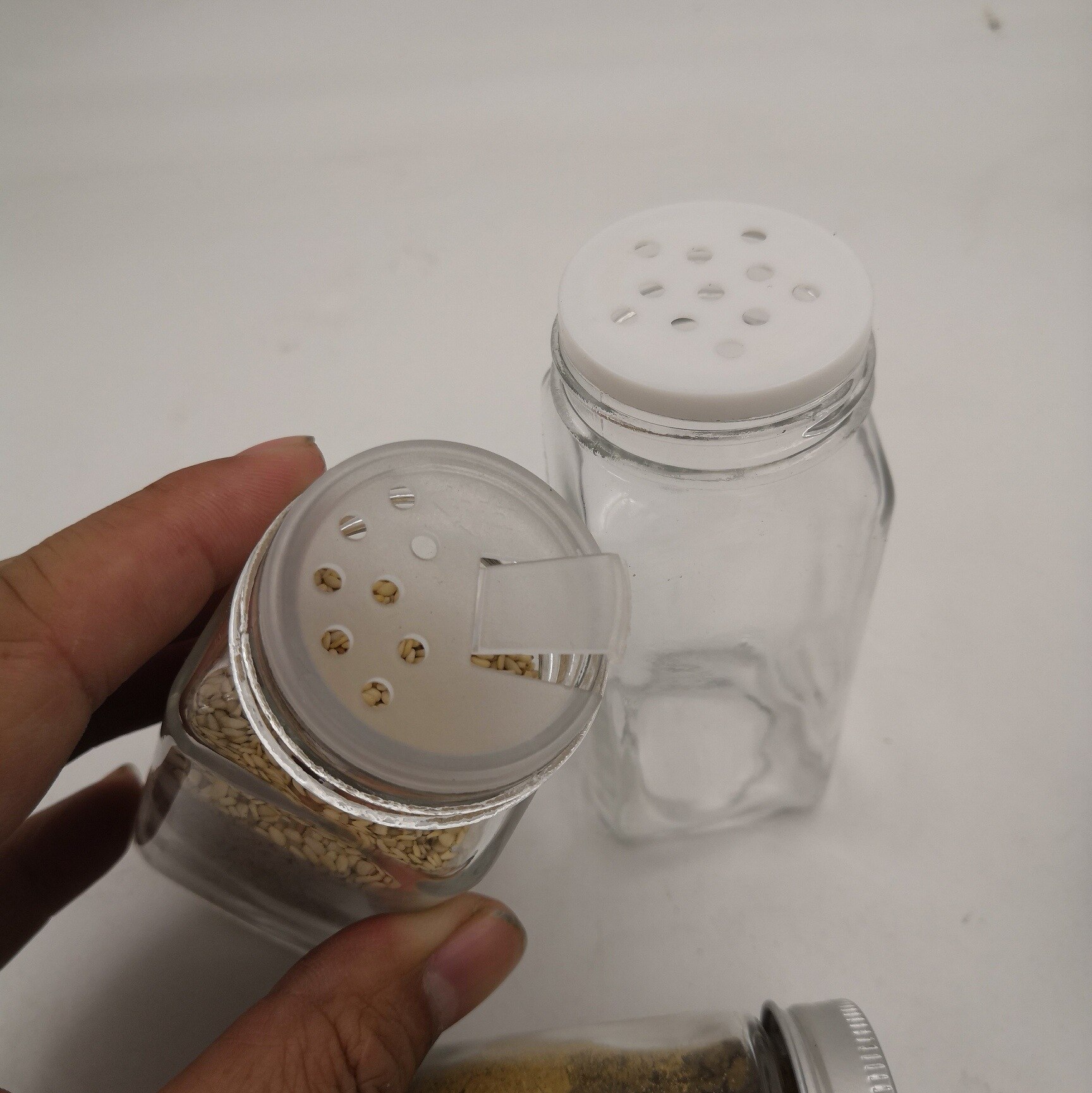 Kitchen square glass pot seasoning box barbecue se... – Vicedeal