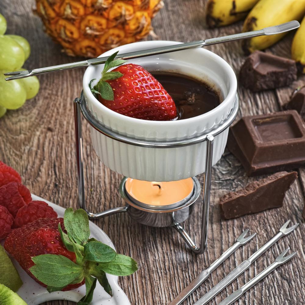 Ceramic Butter Warmer Set for Seafood, with tealig... – Grandado