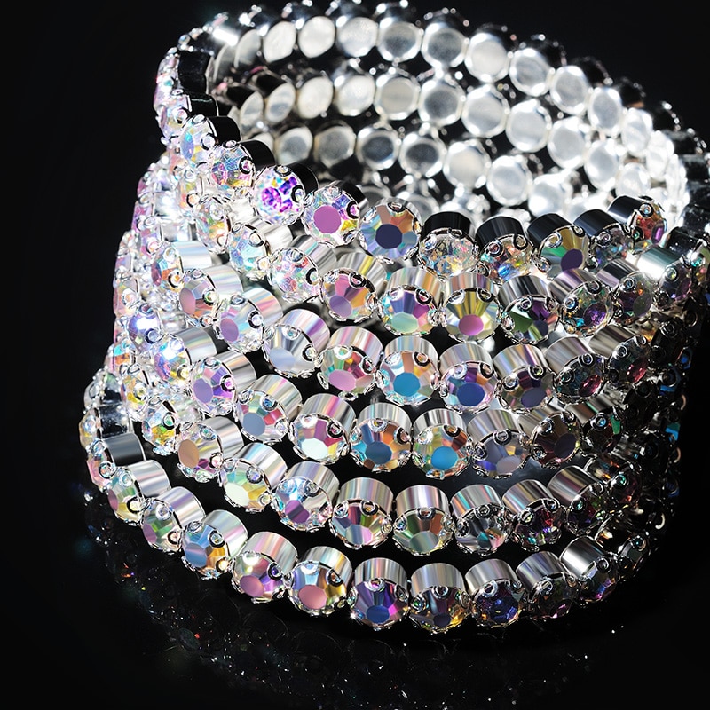 Diamond Bangle silver Crystals Stone Bracelet Jewe... – Vicedeal