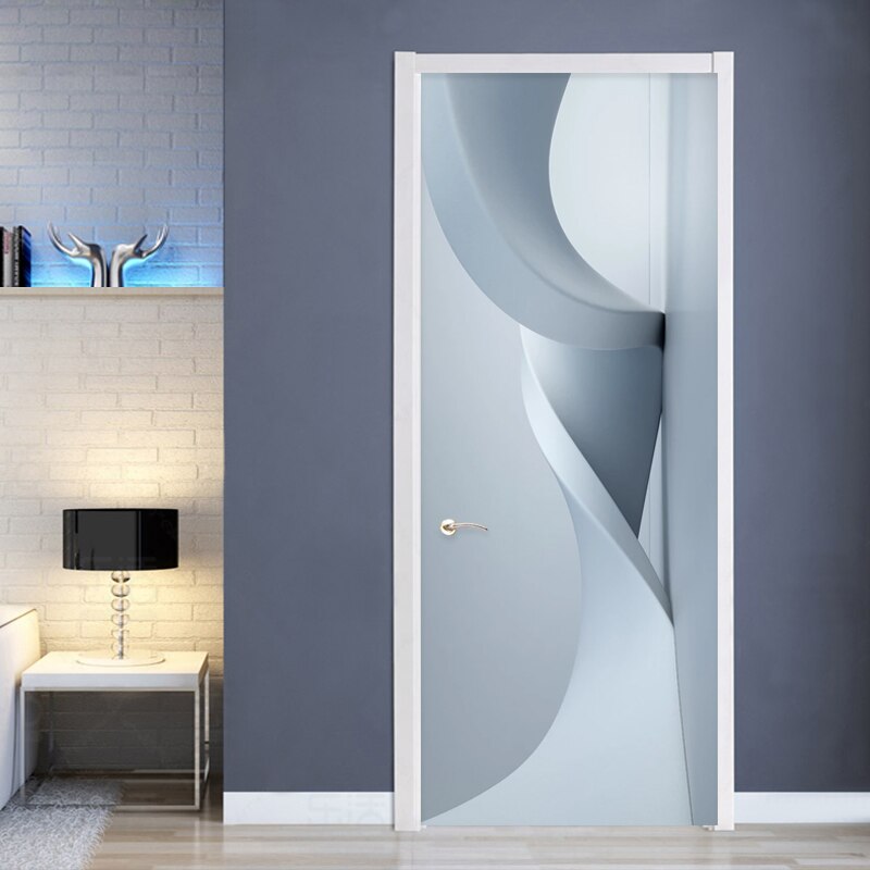 PVC Self-Adhesive Door Sticker 3D Stereo Abstract ... – Grandado