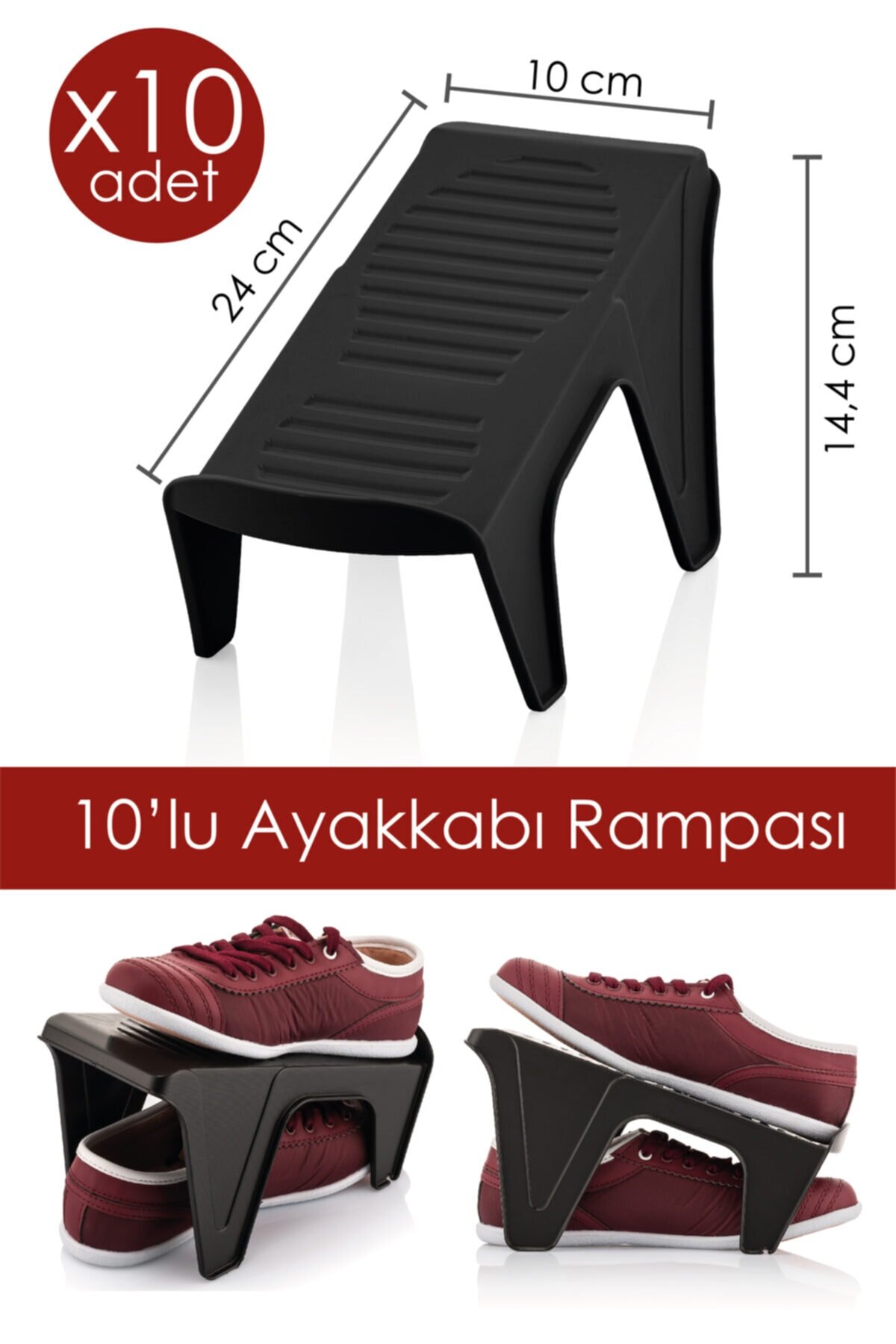 10 PCS Durable Plastic Shoe Organizer Ramp Footwea... – Grandado