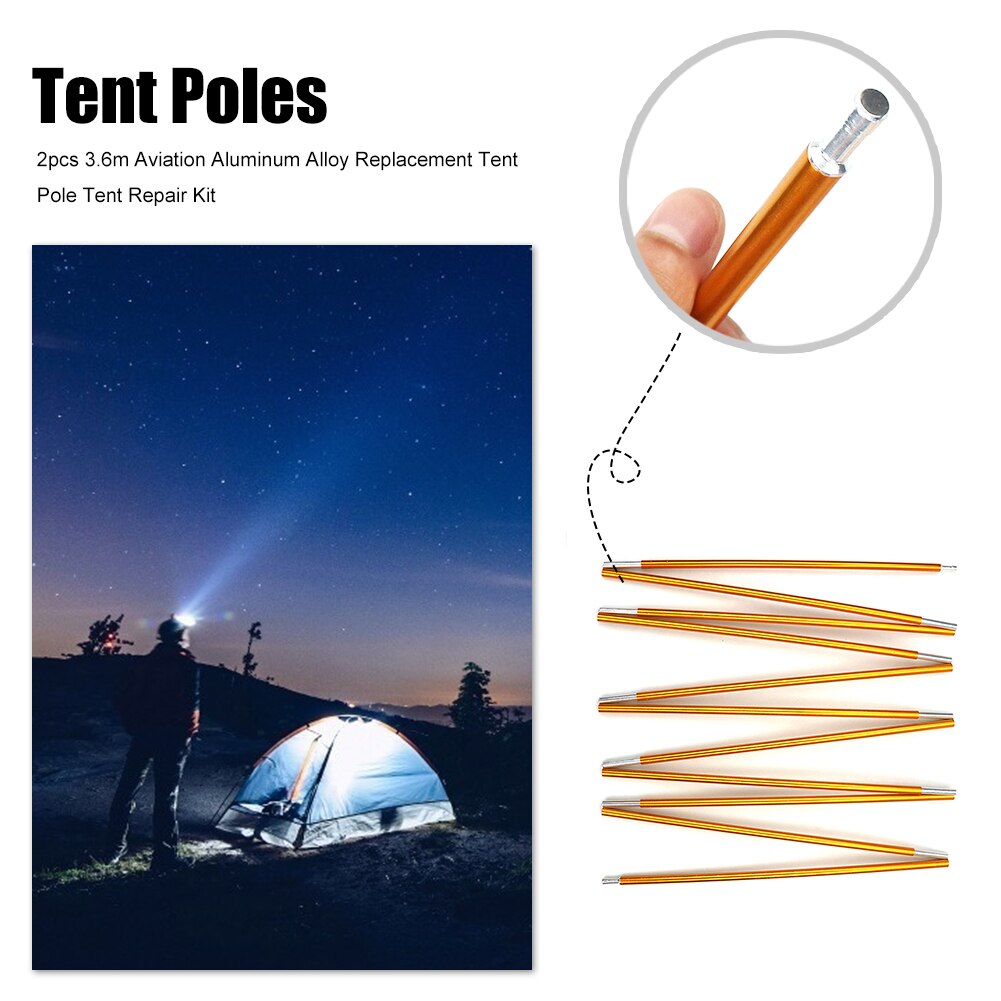 3.6m Arc Tent Rod Replacement Aluminum Tent Poles ... – Grandado
