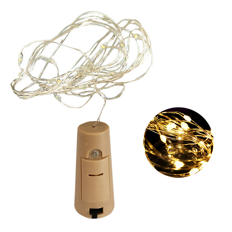 10 LED vino frasco con corcho con 1M luces botella... – Grandado