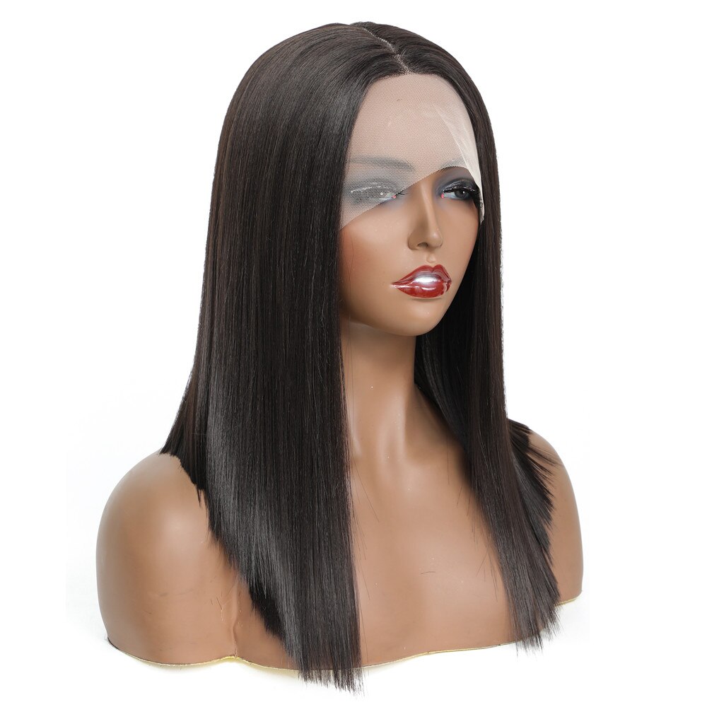 Synthetische Lace Pruiken Side Cut Korte Bob Pruik... – Vicedeal