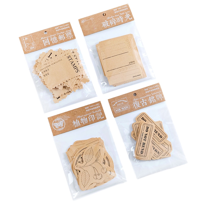 40pcs/pack Vintage Kraft Paper Sticker Diy Diary A... – Vicedeal