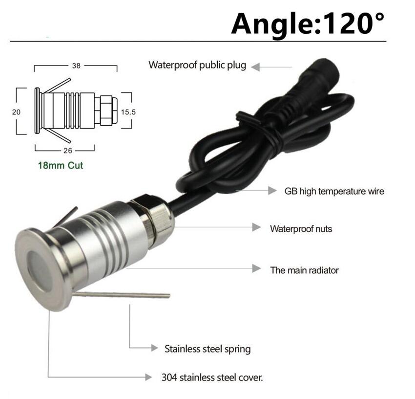 4pcs 1W CREE Led Underground Light Outdoor Indoor ... – Vicedeal