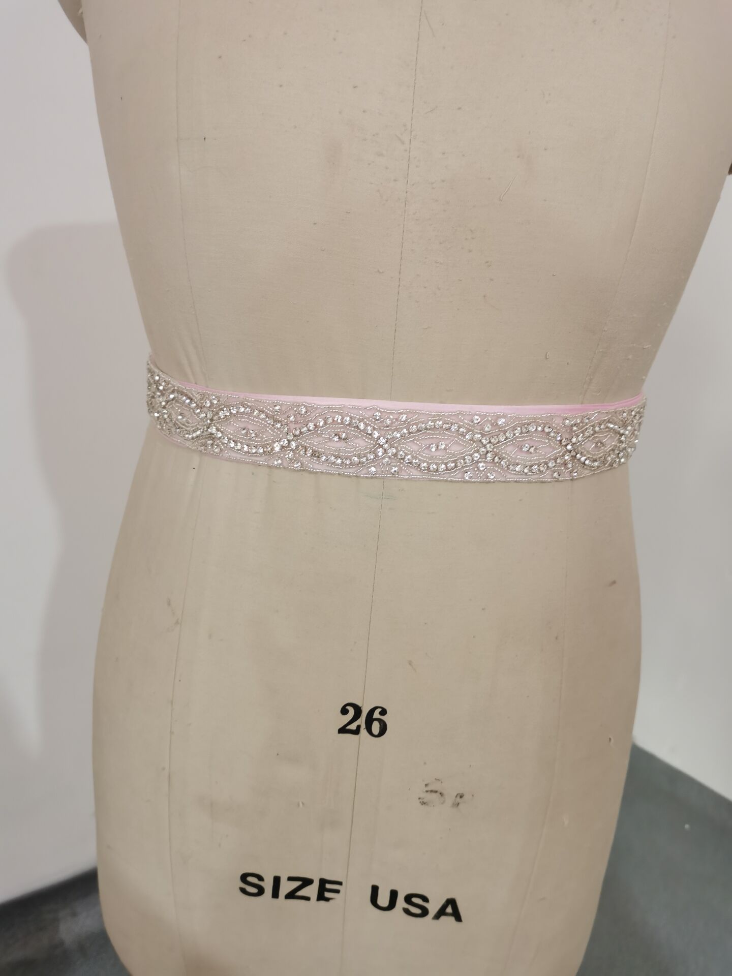 Removeable Crystal Beaded Belt Prom Dress Satin Sa... – Grandado