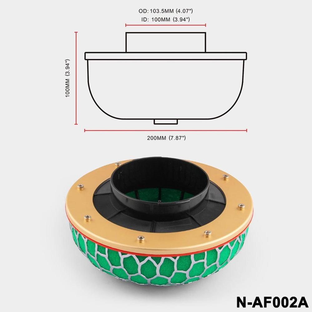 Universal Air Filter 80mm/100mm Paddestoel Hoofd U... – Vicedeal
