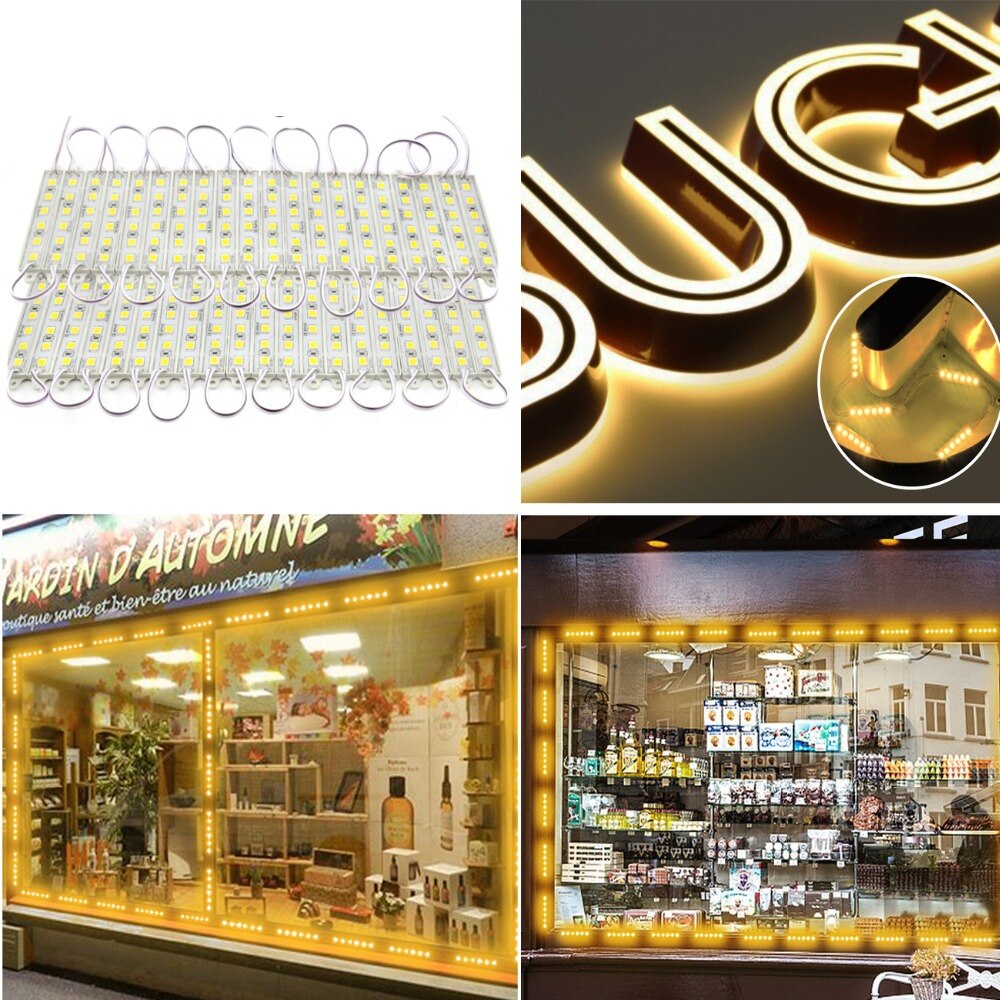 20-100PCS Super Bright LED Module SMD 5054 Warm Wh... – Grandado