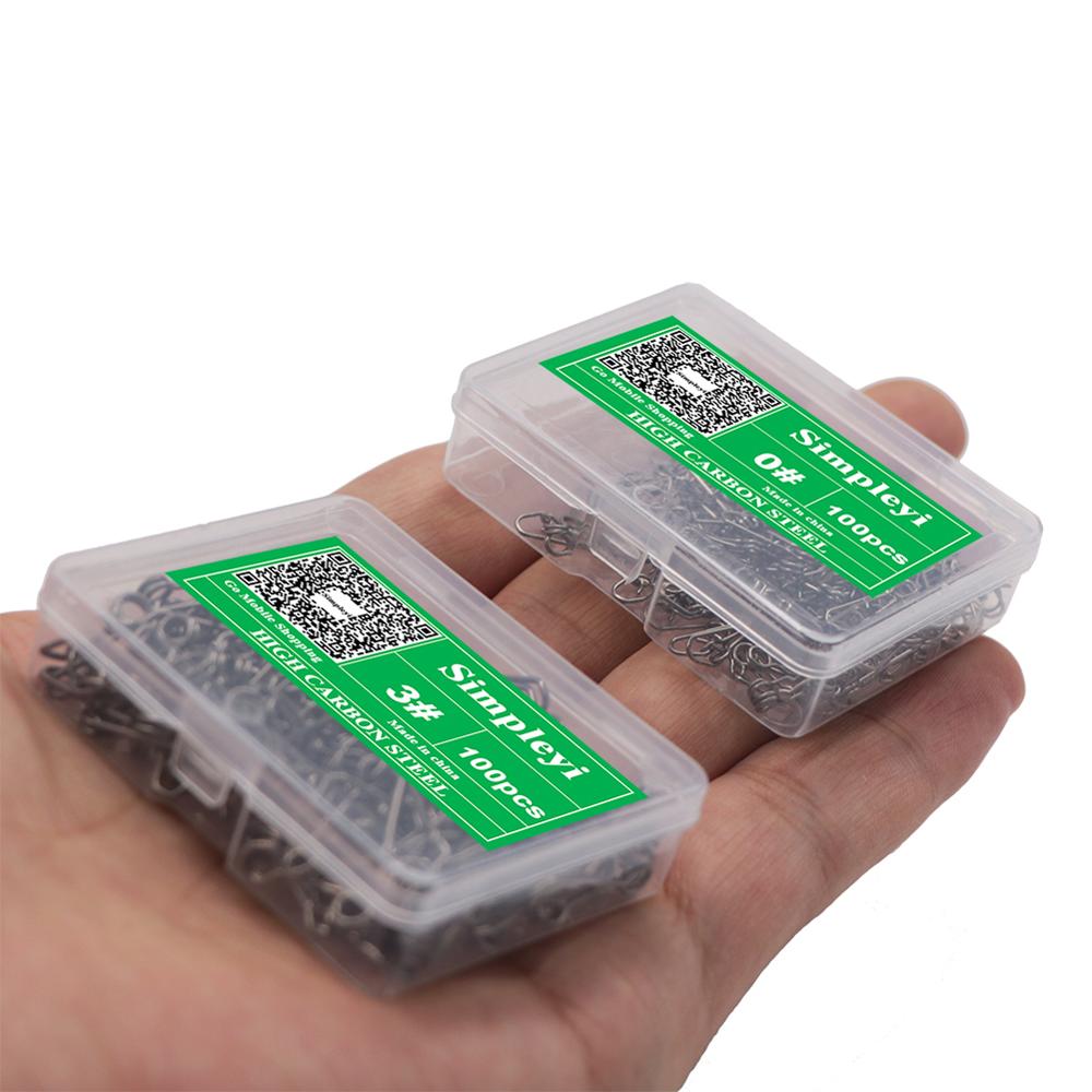 50-100pcs/Box Stainless Steel Swivel Fishing Snap ... – Grandado