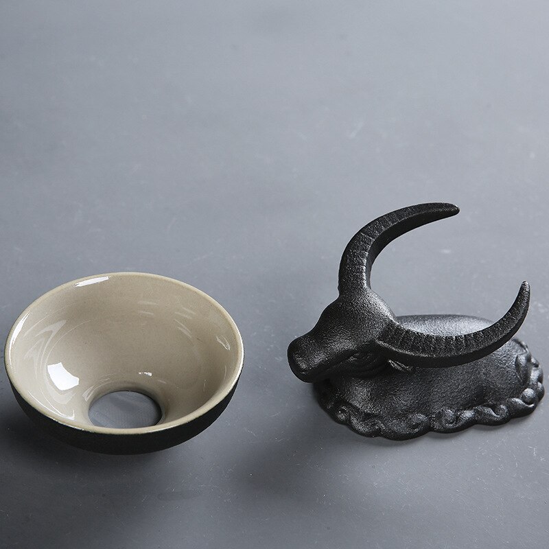 Ceramic Cow Kung Fu Tea Statue Tea Pet Feng Shui C... – Grandado