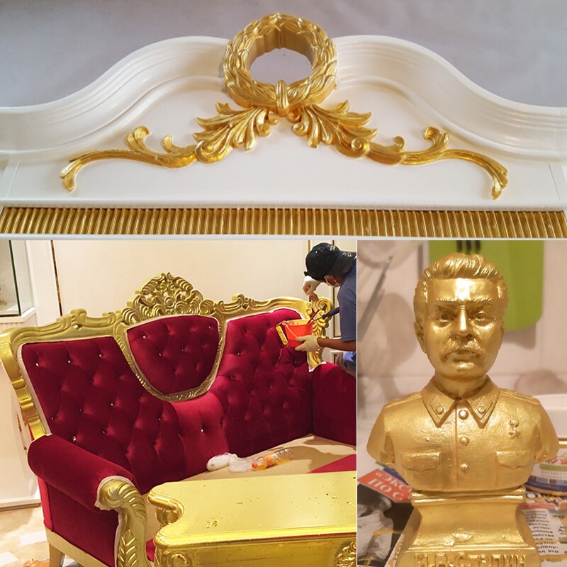 Gold Acrylic Paint Metal Lacquer Wood Varnish Coat... – Grandado