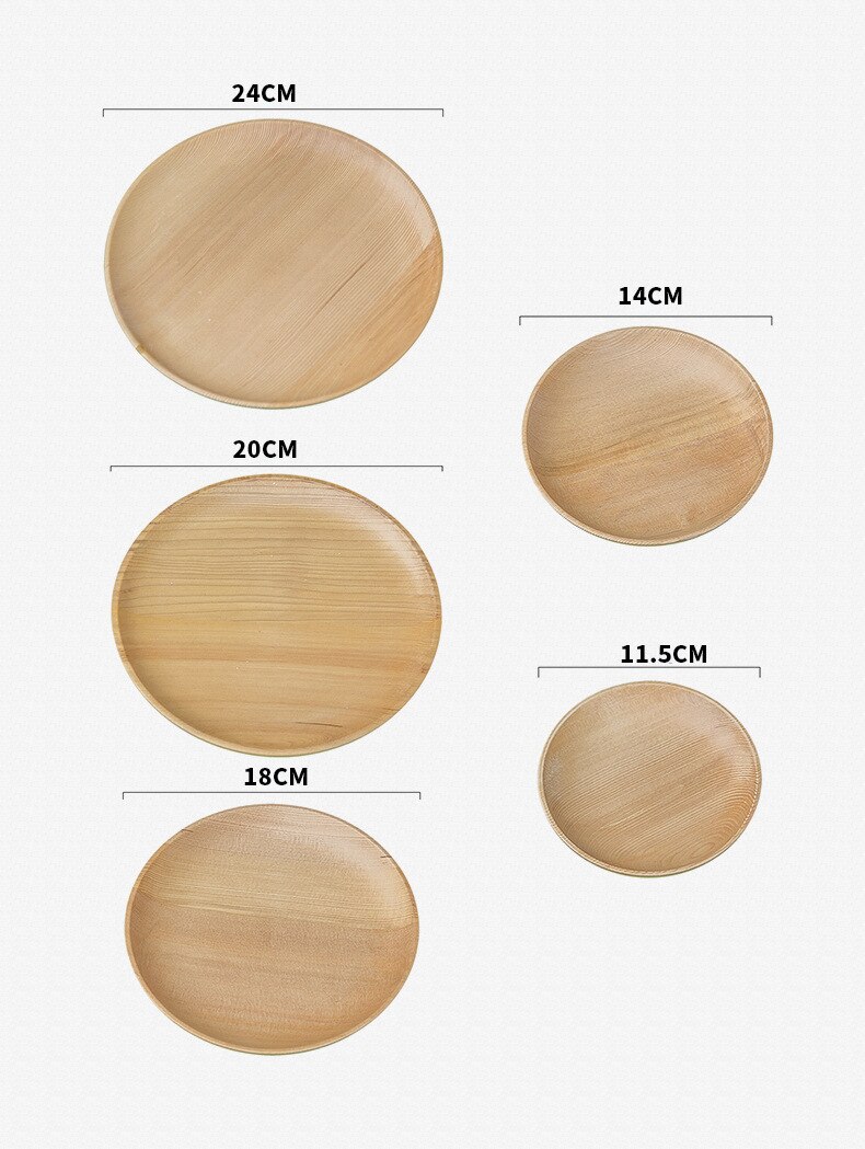 Fir wood western dishes round steak domestic dishe... – Grandado