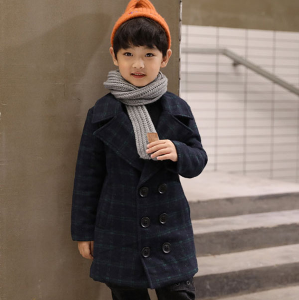 Children's coat boy lapel woolen coat 5-14 years o... – Grandado
