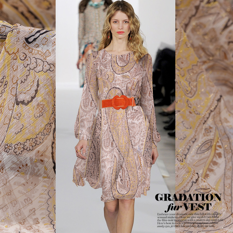 The super beautiful Paisley gold thread silk, thin... – Grandado