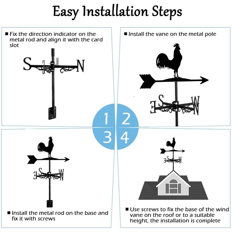 Weathervane with Animal Chickens Garden Stake Weat... – Grandado
