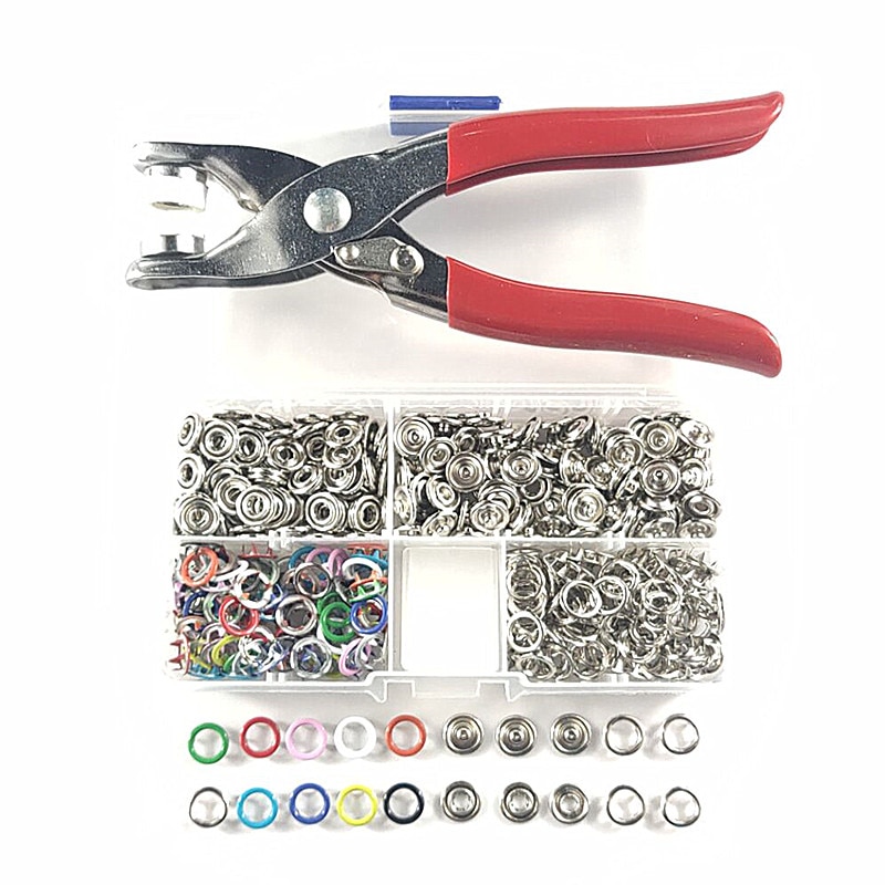 100sets 9.5mm Metal Prong Ring Snap Knoppen Drukkn... – Grandado