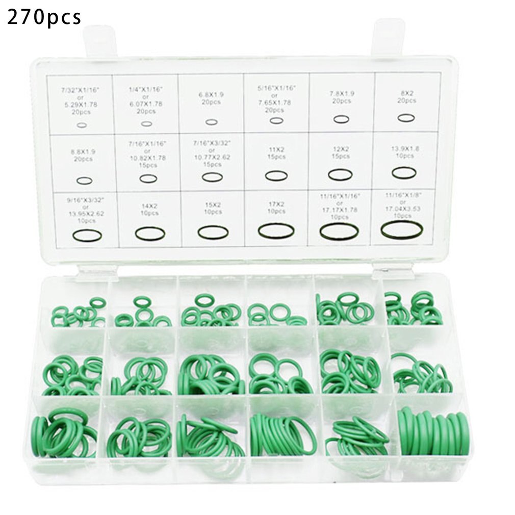270 pcs/lot Purple Green Rubber O Ring Assortment ... – Grandado
