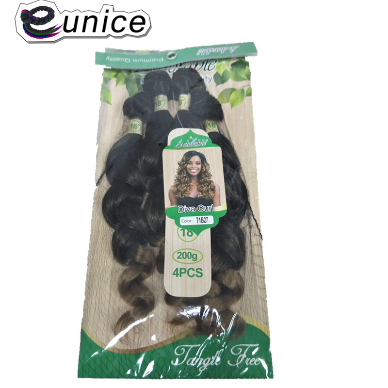 Eunice Hair Bundles Pre-Colored 4PCS/Package Synth... – Vicedeal