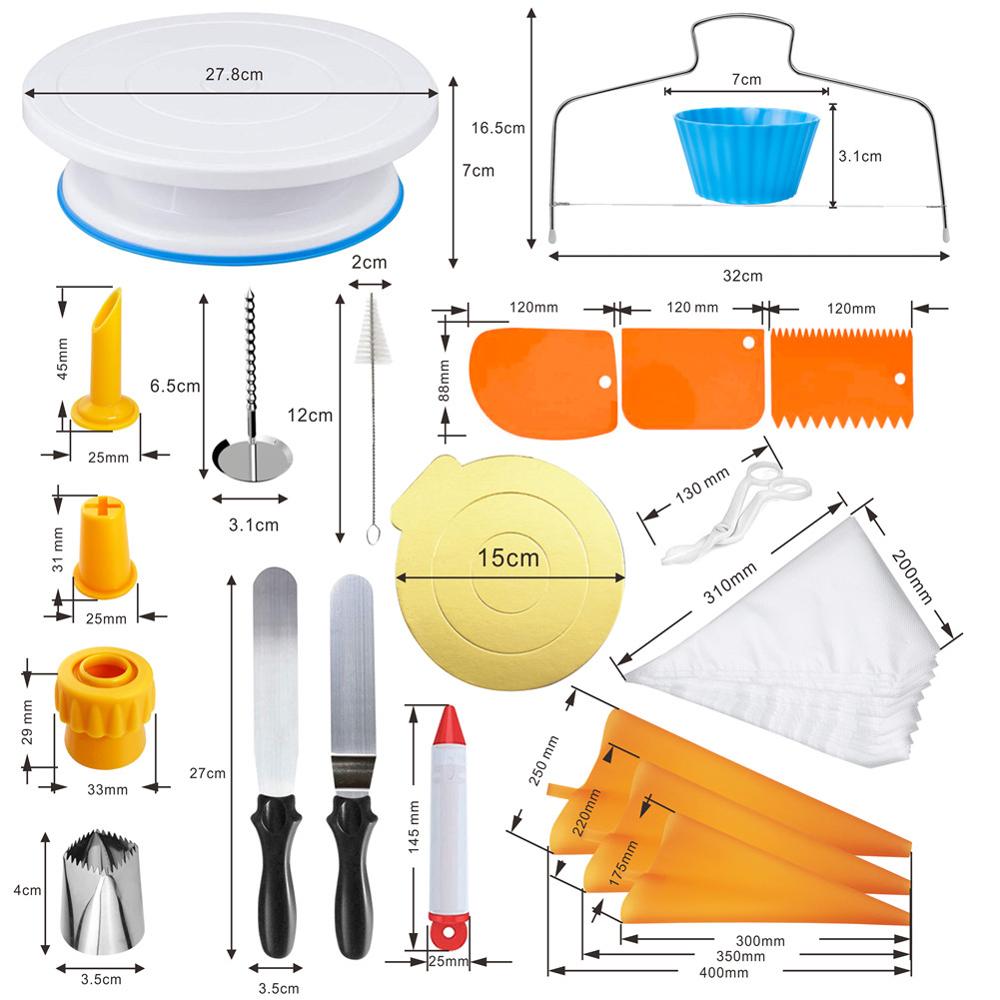 156 PCS Baking Supplies Set Silicone Cake Decorati... – Grandado