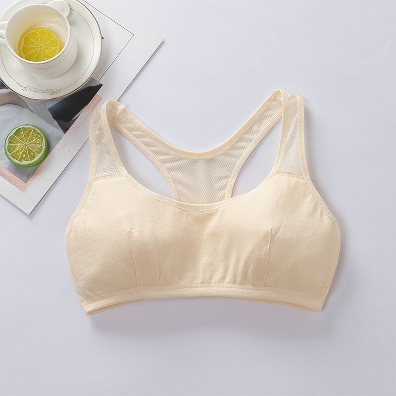 Cotton Baby Girls Bras Solid Color Young Girls Und... – Grandado
