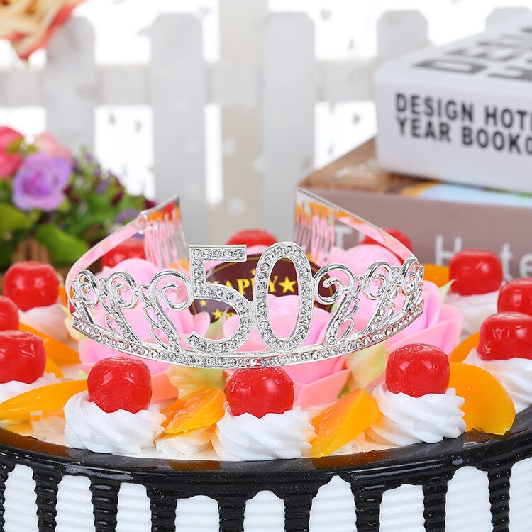 Crystal Rhinestone Tiara Princess Crown Birthday C... – Vicedeal
