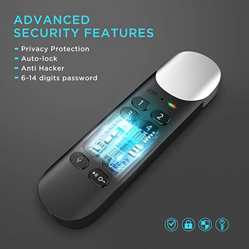 Digital Voice Recorder Hardware Encrypted USB Flash Drive Password ...