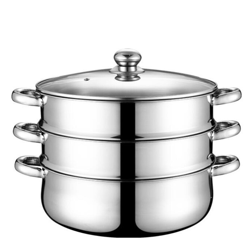 Stainless Steel Stockpot for Home (Tree-Layer, Sup... – Grandado
