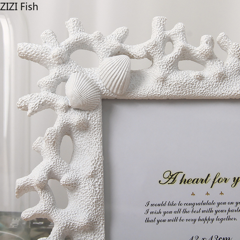 Coral Photo Frame Shell Conch Frames for Pictures ... – Grandado