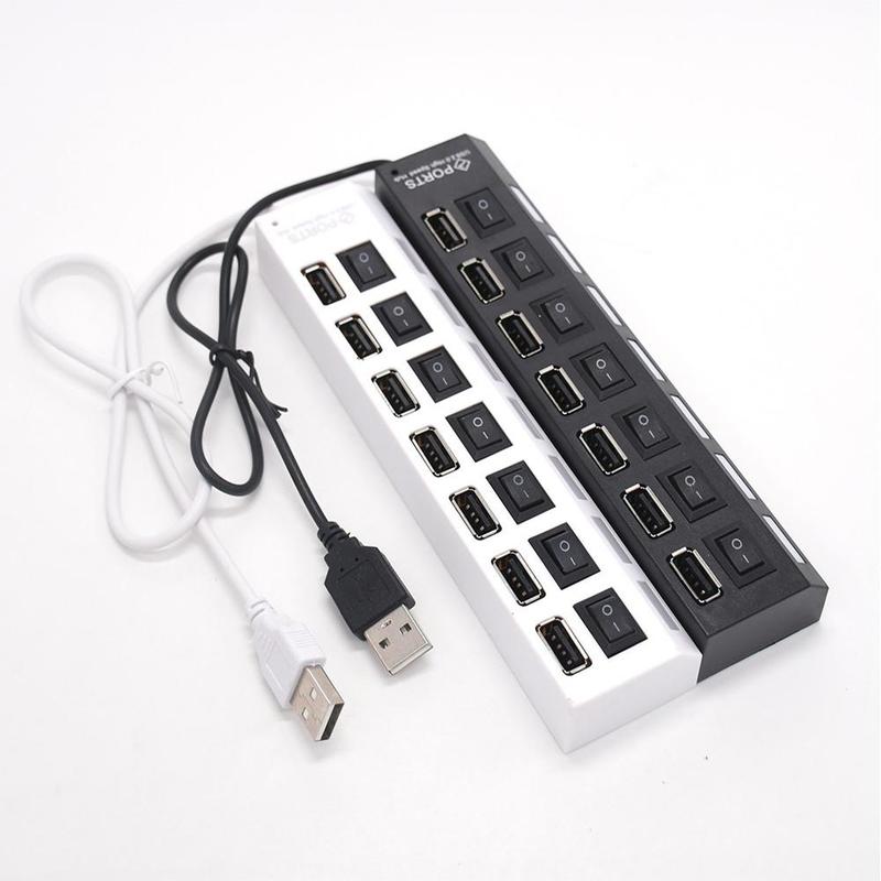 7 Port High Speed Usb 2.0 Hub Led Adapter Hub Aan/... – Vicedeal